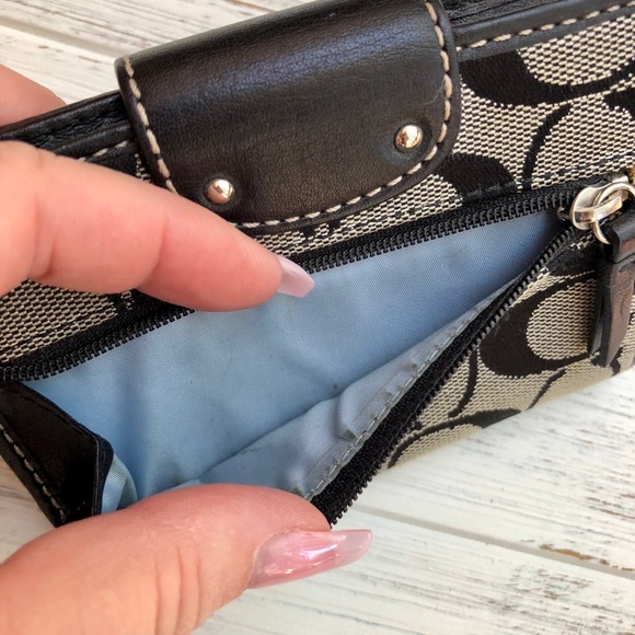Coach | Bags | Coach Signature Canvas Turnlock Wallet | Poshmark